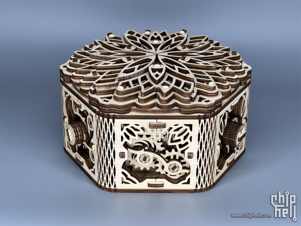 自己cad画图切割做的3D木头拼装机关八音机关盒,榫卯结构,无需胶水,开盖子自动播放音乐 - 原创分享(新) - Chiphell - 分享与交流用户体验