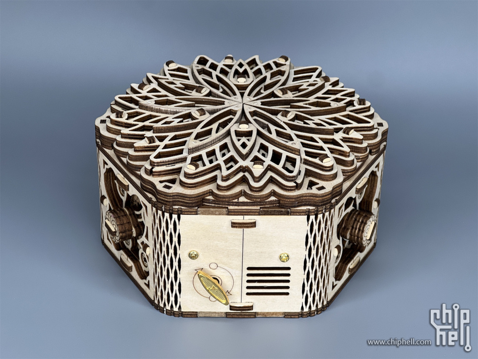 自己cad画图切割做的3D木头拼装机关八音机关盒,榫卯结构,无需胶水,开盖子自动播放音乐 - 原创分享(新) - Chiphell - 分享与交流用户体验