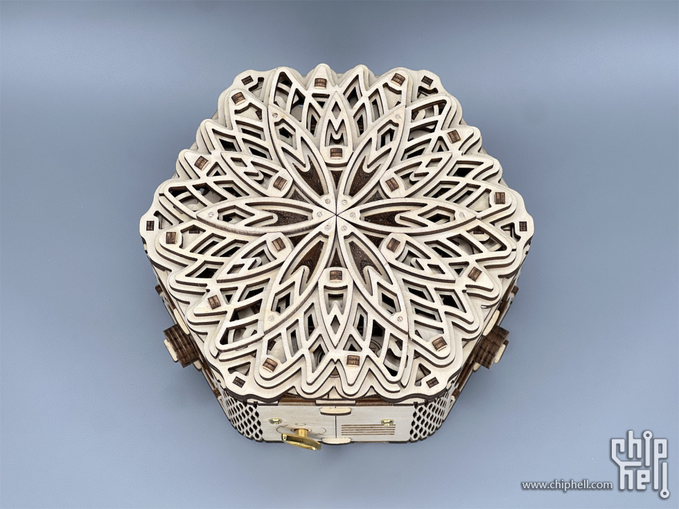 自己cad画图切割做的3D木头拼装机关八音机关盒,榫卯结构,无需胶水,开盖子自动播放音乐 - 原创分享(新) - Chiphell - 分享与交流用户体验
