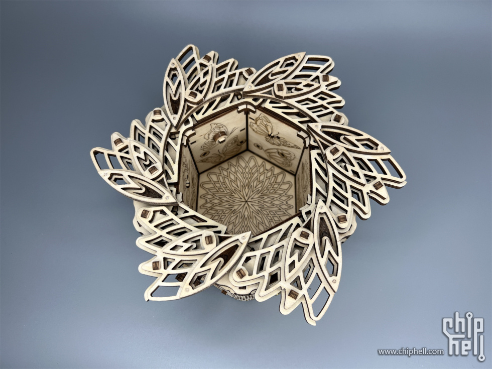 自己cad画图切割做的3D木头拼装机关八音机关盒,榫卯结构,无需胶水,开盖子自动播放音乐 - 原创分享(新) - Chiphell - 分享与交流用户体验