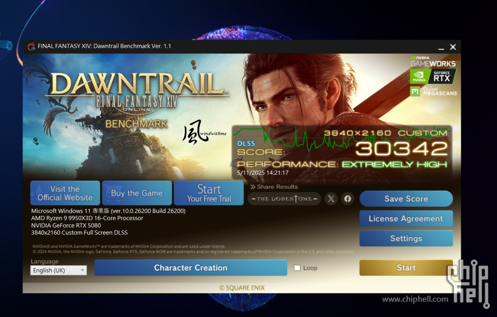 X870E AORUS PRO X3D ICE搭载9950X3D与5080效能实测(对比285K) - 电脑讨论(新) - Chiphell - 分享与交流用户体验