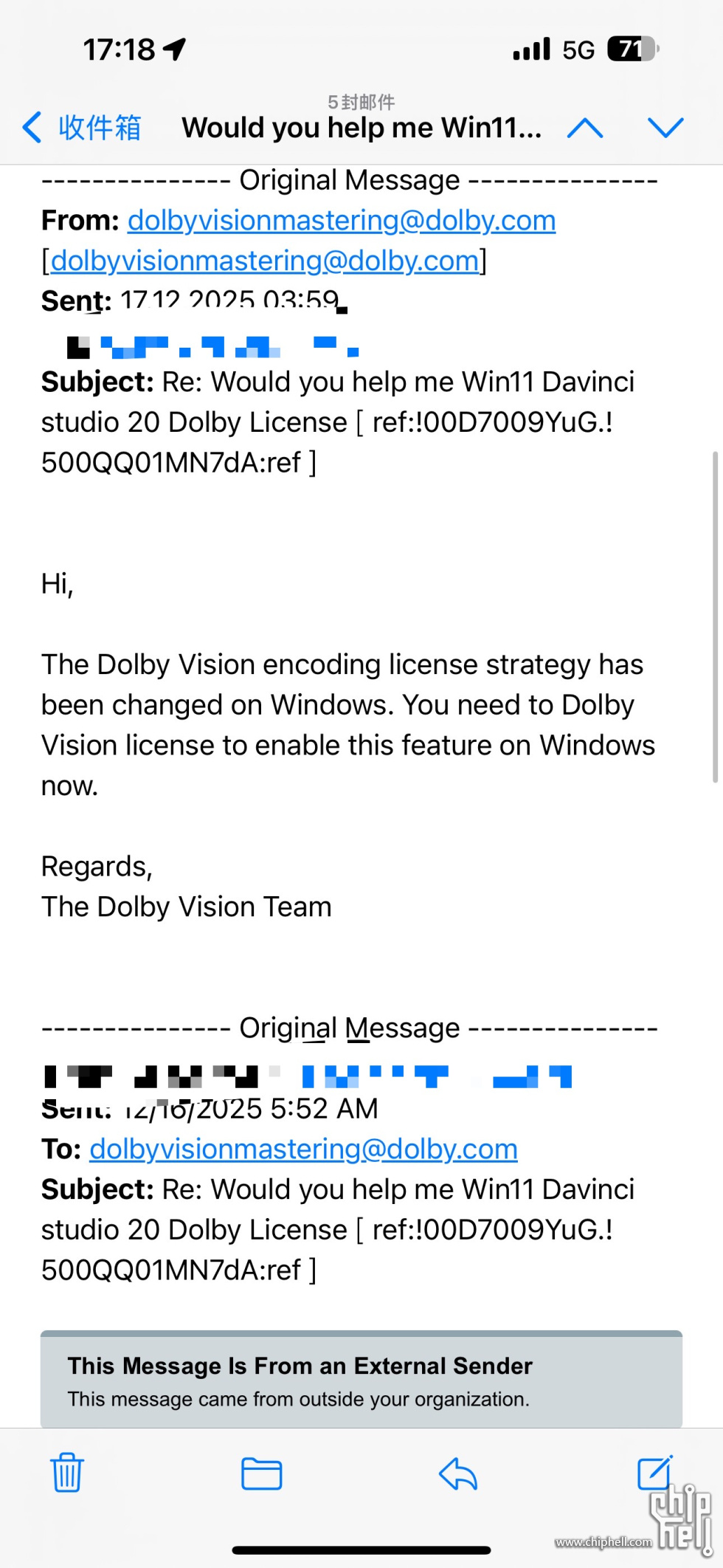 关于达芬奇在WIN无法输出杜比视界视频的问题官方回复 - 电脑讨论(新) - Chiphell - 分享与交流用户体验